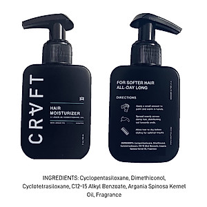 CRVFT Daily Leave in Conditioner For Men [OIL] | 30 Day Supply | Men's Hair Moisturizer | Hair Oil For Men | For Dry/Damaged Hair | Scented | (3oz) AM