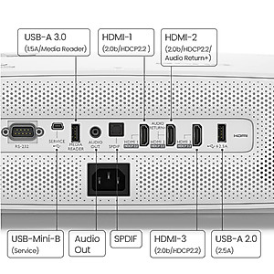 BenQ TK860i 3300lm 4K HDR Smart Home Theater Projector | 98% Rec.709 | Android TV with Netflix | Vertical Lens Shift | 2D Keystone | Support S/PDIF & eARC | 10W Stereo Speaker