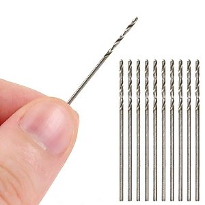 20 Pcs 1.1 mm HSS Micro Twist Drill Bit, Mini High Speed Steel Drill for Wood, Plastic, Soft Metal