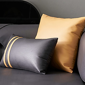 Leather Sofa Cover 1 2 3 4 Seater,L Shape Non-Slip Sectional Sofa Slipcover,Plain Color Couch Slipcover for Dogs Cats Pet Love Seat Recliner Armrest Backrest Cover-Dark Grey,30x50cm/Pillowcase