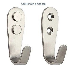 Heavy Hooks Stainless Steel Towel Hooks/Bathroom Hook Perfect for Towel Bathrobe Bags Coats Fancy Farmhouse Storage Organizer Strong Wall Hooks 4 Pack