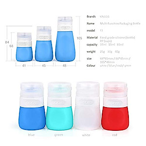 YINGGG Squeeze Portable Salad Dressing Container to Go Bottles Sauce Leakproof Condiment Storage Bottle, Dressing to Go for Lunch set of 4 (37ML)