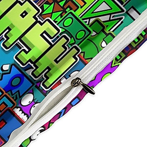 gscm Geo_metry Da_sh 3 Pieces Bedding Sets 79"x90" Comforter Cover Sets 1 Duvet Cover and 2 Pillow Cases for Home Bedroom