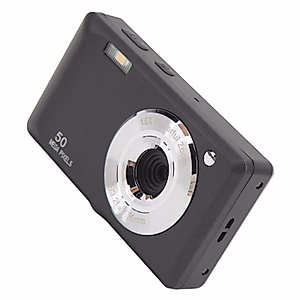 Compact Camera, 4K Digital Camera 16X Zoom 2.7 Inch TFT Screen 50MP Autofocus for Photography (Black)