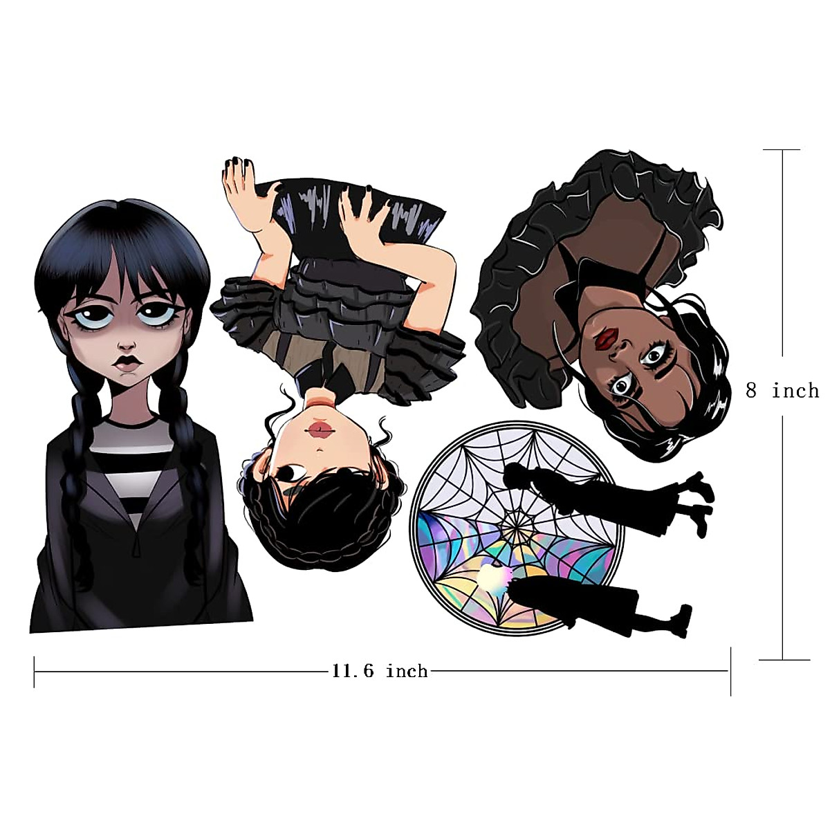 Wednesday Addams Merchandise, Wednesday Party Decorations Wall Stickers Wall Decor Decals for Kids Room