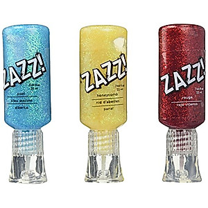 American Crafts Glitter Glue Set, Honeycomb/Pool/Rouge