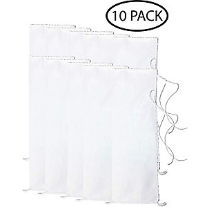 Encompass All 10 Pack - Nylon 12x4 Media Filter Bags for Bulk Aquarium or Pond Filtration