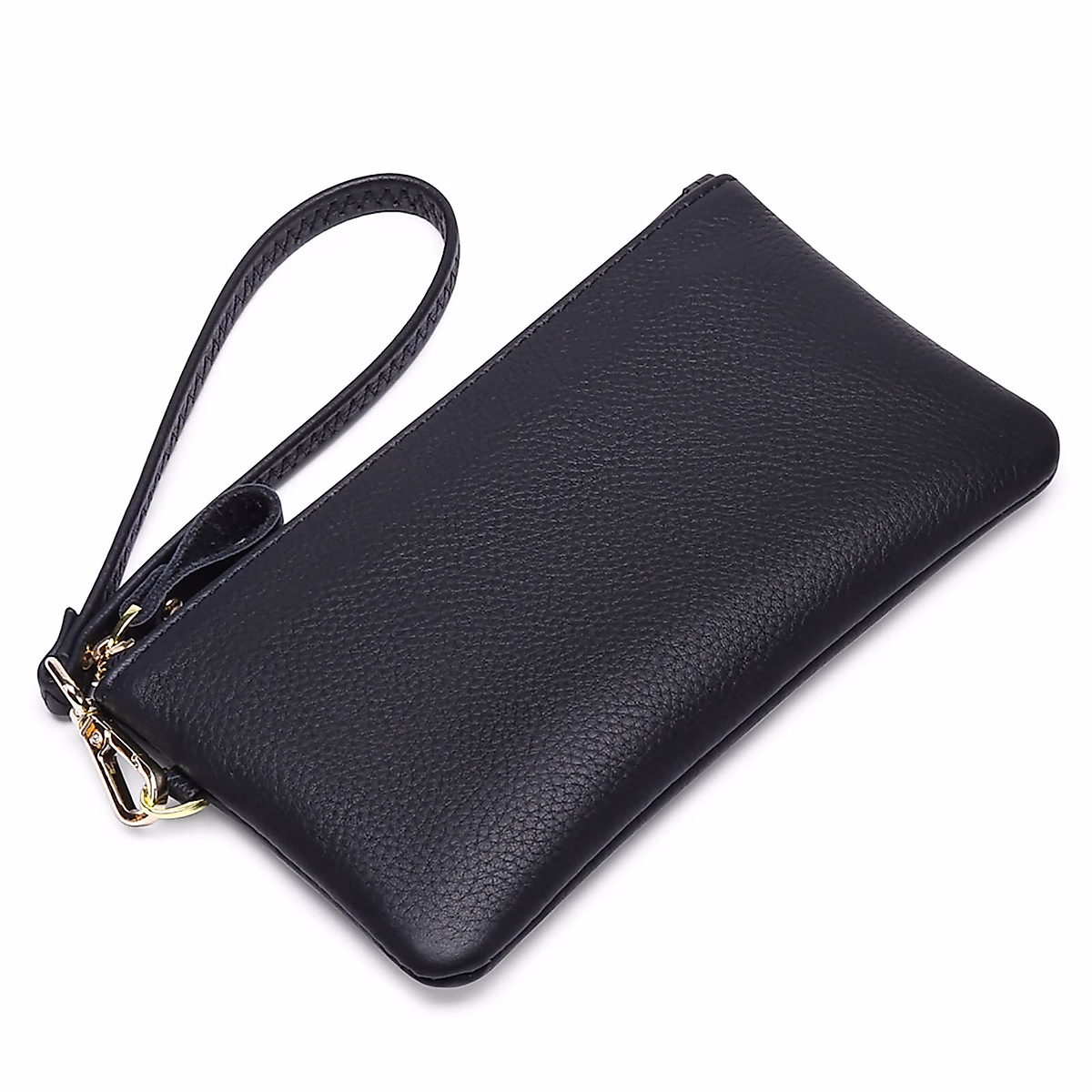 GOIACII Women's Wristlet Clutch Slim Leather Wallet RFID Blocking Handbag