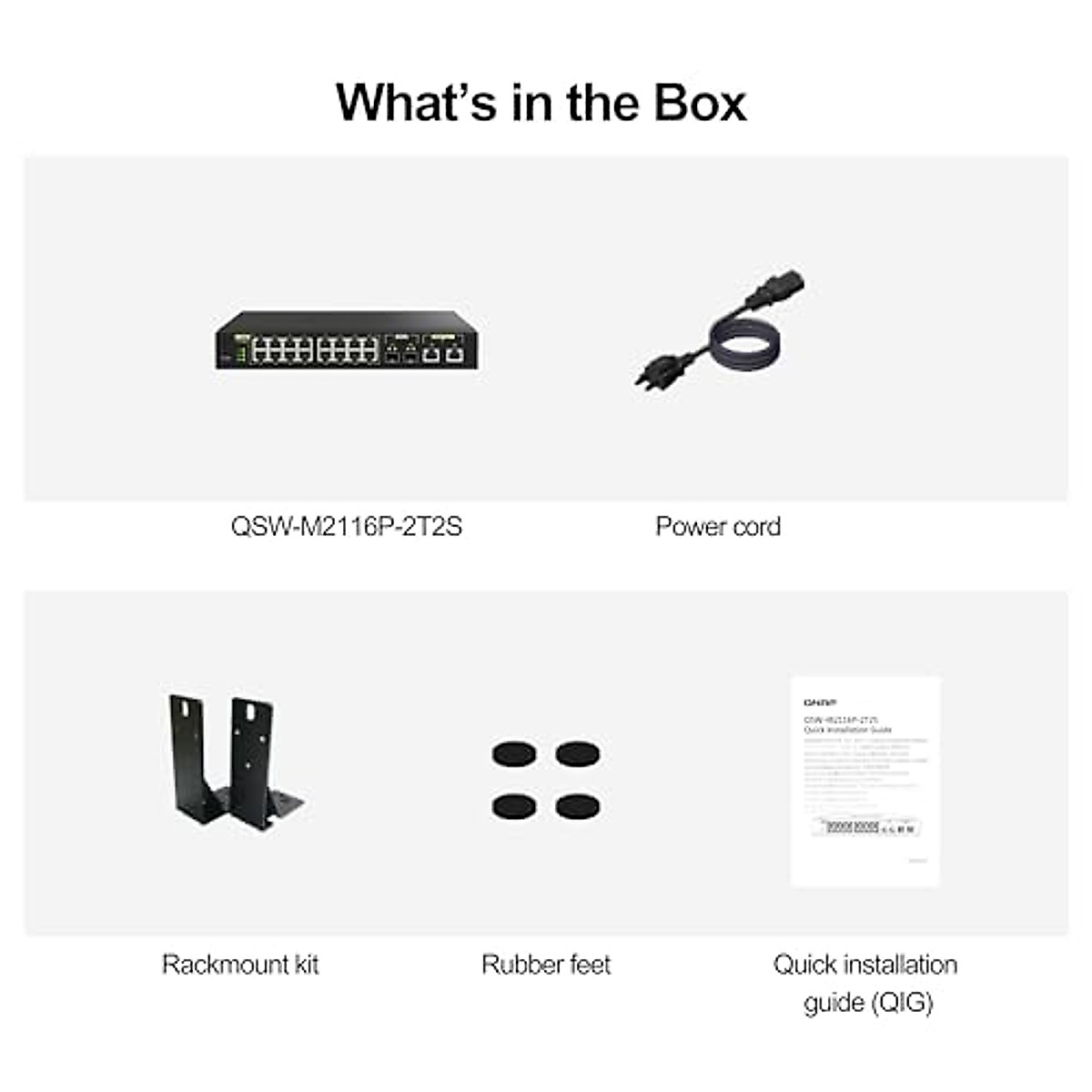 QNAP 20-Port 10GbE PoE++ and 2.5GbE PoE+ Managed Network Switch (QSW-M2116P-2T2S-US). Layer 2, Web Management