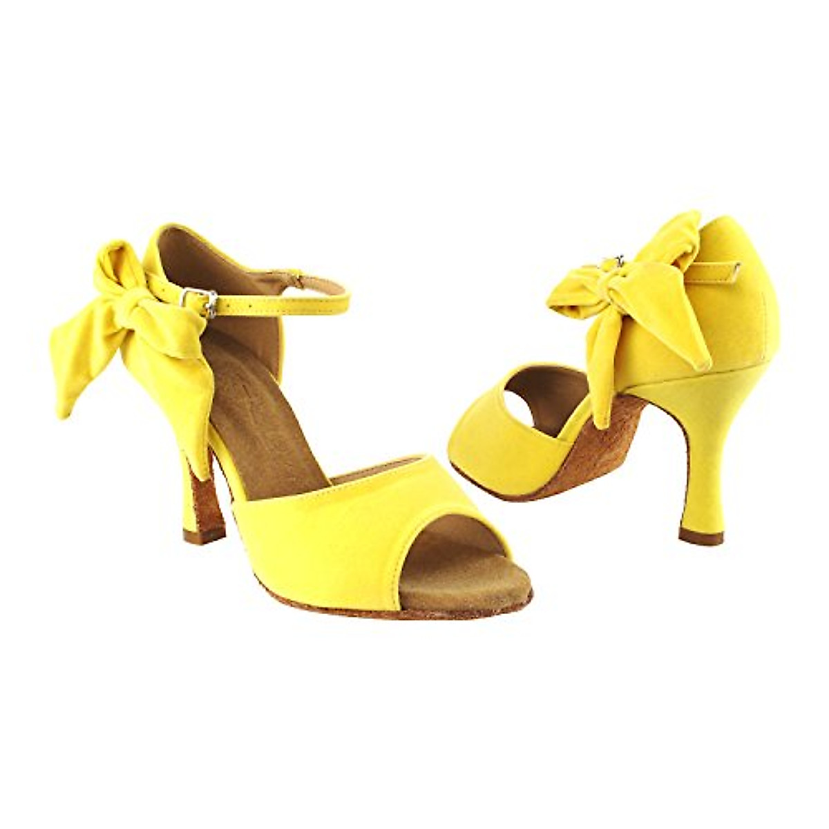 50 Shades Green Ballroom Latin Dance Shoes for Women: SERA7010 Yellow, 3" Heel, Size 8 1/2