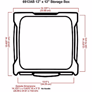 ArtBin 6912AB Essentials One-Compartment 12" x 12" Box, Art & Craft Organizer, [1] Plastic Storage Case, Clear