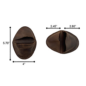 Hide & Drink, Leather Pot Holder Mini Oven Mitt Oven Cooking Pinch Grips (2-Pack) Handmade (Bourbon Brown)