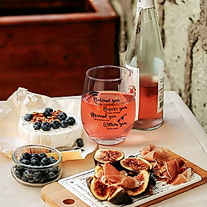 Futtumy Graduation Gifts for Her, Behind You All Your Memories Before You All Your Dreams Stemless Wine Glass, 2023 Graduation Gifts for College and High School Graduates, Cool Graduation Gift, 17oz