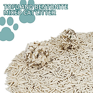 Meowgic Paws Plant-Based Cat Litter, Odor Control Quick Clumping Tofu Cat Litter, 6 lbs, Low Tracking Dust Control Lightweight Flushable Unscented Natural Kitty Litter