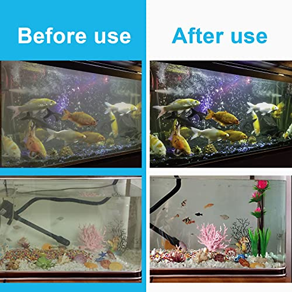 Banoo, Water Purifier Cube, Eco-Aquarium Filter Active Carbon ​Ultra ​Strong Filtration and Absorption ​Aquarium Filter ​Media Activated ​Charcoal Cubes ​for Ponds, Fish Tank, Water Tan, 4X4X4 Inch