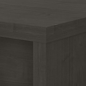 Bush Furniture L Shape Desk with Wire Management | Echo Collection Corner Bow Front Table for Home Office with Quick-to-Assemble Hardware, 72W, Charcoal Maple