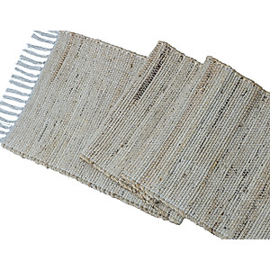 The Home Talk Table Runner 72 Inches Long Decorative Natural Jute Table Runner for Decorations, Buffet, Restaurants, Wedding, Parties, Camping - Light Grey