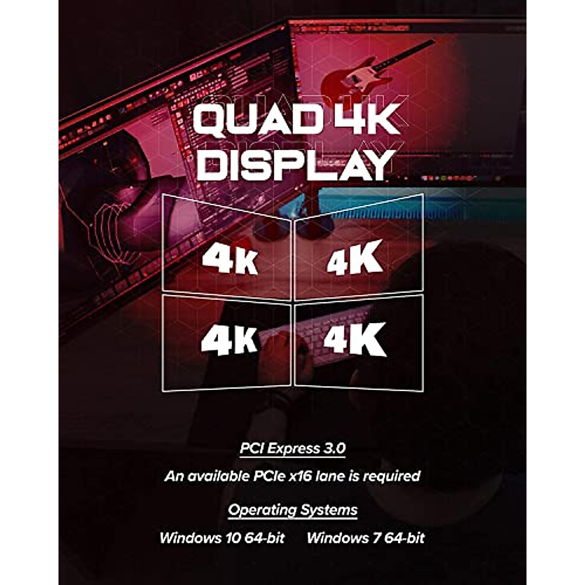 VisionTek Radeon RX 550 4GB GDDR5 4M 4K Graphics Card, 4 Mini DisplayPort, 7.1 Surround Sound, PCI Express, Low-Profile GPU, ATX & SFF (901507)