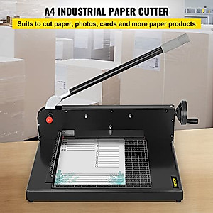 Mophorn Paper Cutter 12Inch A4 Commercial Heavy Duty Paper Cutter 300 Sheets 45HRC Hardness Stack Cutter Metal Base Desktop Stack Cutter for Home Office (A4)
