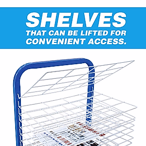 LAUCO Art Drying Rack for Art Studios & Classrooms, 25-Removable Shelf Mobile, Painting Drying Rack with Wheels - Stack Rack for Painting, Drawings, and More (1 Pack)