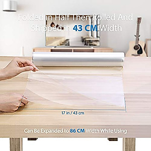 STOBOK Clear Cellophane Wrap Roll,Unfolded Wide 34 Inch 100 Ft Long 3 Mil Thick Flower Baskets Food Gift Crystal Transparent Wrappings Paper Food Safe