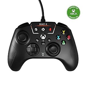 Turtle Beach REACT-R Controller Wired Game Controller – Xbox Series X, Xbox Series S, Xbox One & Windows – Audio Controls, Mappable Buttons, Textured Grips – Black