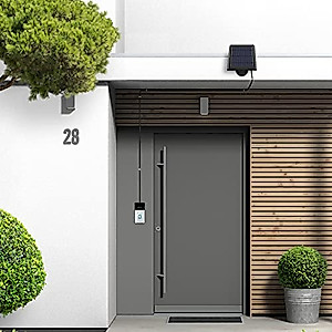 OLAIKE Solar Panel for Video Doorbell 4 & Doorbell 3/3 Plus & Doorbell 2, Weatherproof Continuous Charging,5V/3.5W (Max) Output, with 4M/13ft Power Cable (No Include Camera), Black