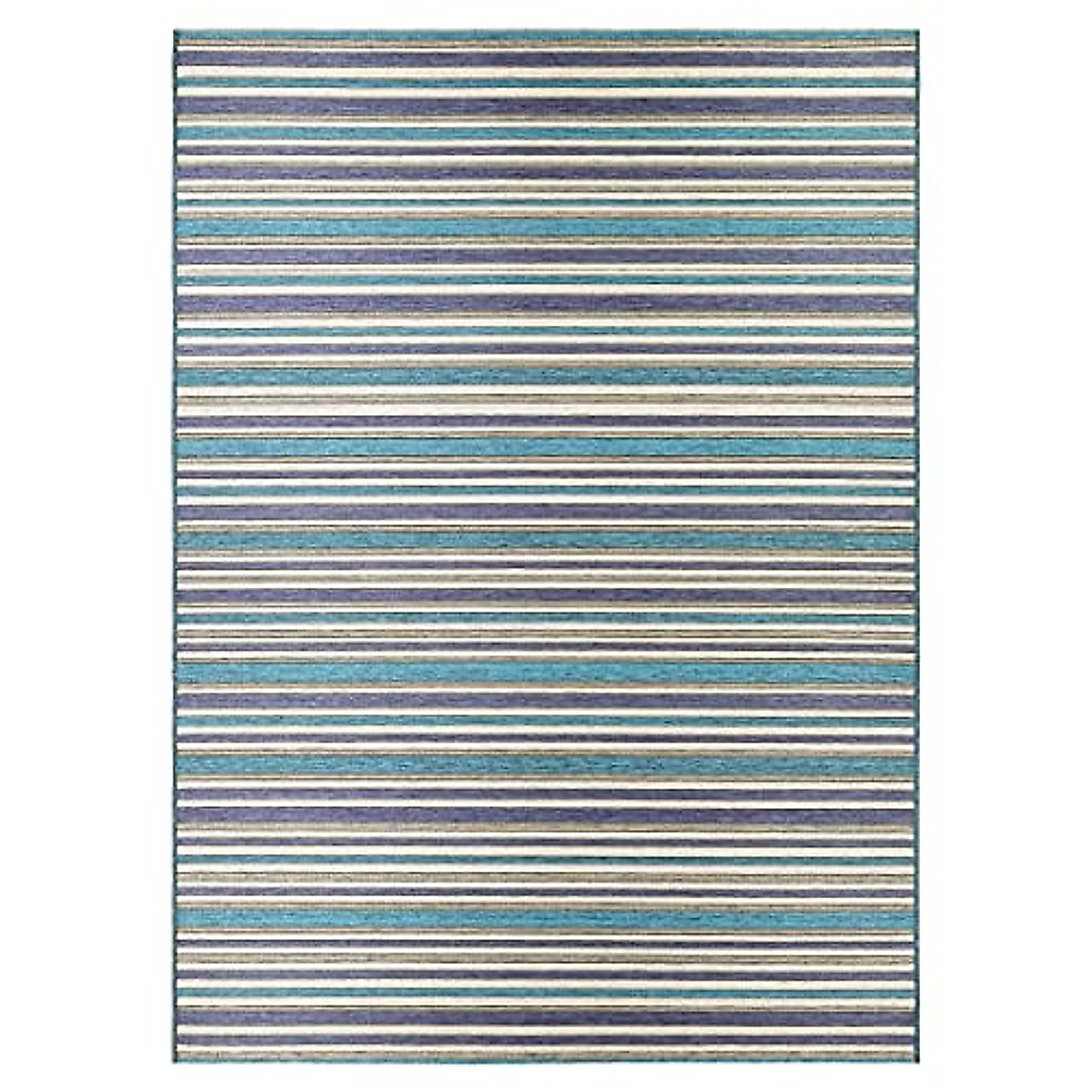 Couristan Cape Brockton Indoor/Outdoor Area Rug, 5'3" x 7'6", Cobalt Blue-Teal