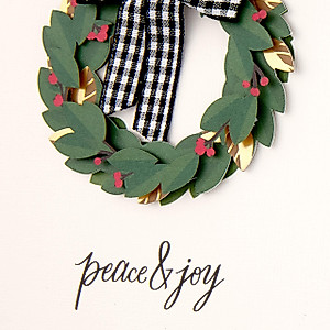 Hallmark Signature Christmas Card (Peace and Joy Wreath)
