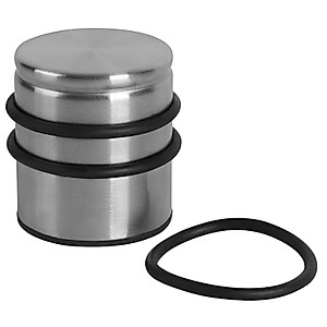 KINJOEK Door Stopper, Heavy Duty Stainless Steel Door Stop No Need to Drill, Surrounded with Protective Rubber Bands Anti-Slip Door Wedge for Office, Home, Garage, Laundry Door