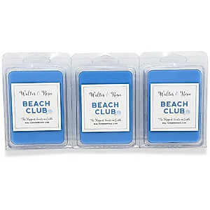 Walter & Rosie Candle Co. - Beach Club Wax Melt - 3 Pack - Scented Candles Inspired by Disney Scents - Smell Like Disney Resorts - The Happiest Scents on Earth - Soy Blend - Up to 18 Hrs