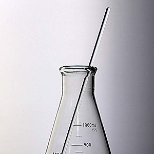 ULAB Scientific Narrow-Mouth Glass Erlenmeyer Flask Set, 3 Sizes 50ml 150ml 250ml, 3.3 Boro with Printed Graduation, UEF1001