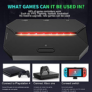 60% Wired Gaming Keyboard and Mouse Combo,Compact RGB Backlit Mini Mechanical Feel Keyboard Converter Adapter,RGB 6400 DPI Lightweight Gaming Honeycomb Shell Mouse for Xbox,PC,Laptop,MAC