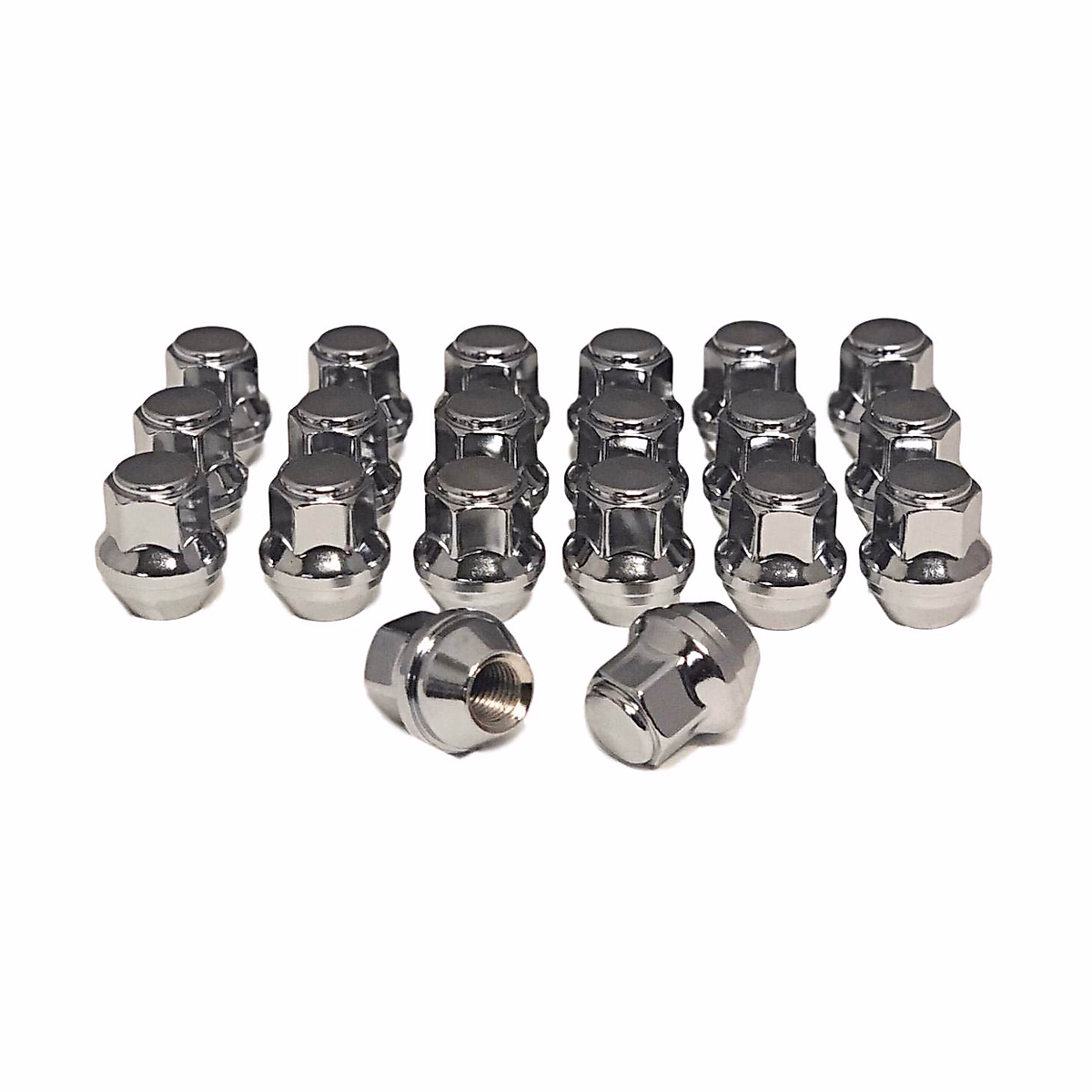 Eisen 14x1.5 One-Piece Chrome OEM Factory Style Replacement Lug Nuts for 2015-2020 Ford Mustang Edge Stock Wheels