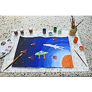 gasare, Extra Large, Thicker, Heat Resistant Mats, Countertop Protector, Silicone Mats for Kitchen Counter, Non Slip, Waterproof, Washable, 25 x 17 Inches x 1.4 mm, Set of 2, Translucent