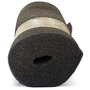Air Filter Foam Roll Media, 18 x 25 x 1/4, Dark Gray