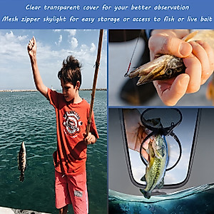 WHCDSTGJ Transparent Top Cover Fishing Bucket, Foldable Fish Bait Bucket, Multifunctional Minnow Bucket, Live Fish Container, Fish Protection Bucket, Outdoor Camping Fishing Bag.