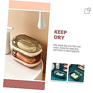 Alipis 6 Pcs Box soap Dish with lid bar soap case Shampoo bar Holder bar soap Container bar Travel soap Container soap Tray Soap Dish Holder with Cover Student