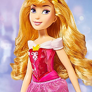Disney Princess Royal Shimmer Aurora Doll, Fashion Doll with Skirt and Accessories, Toy for Kids Ages 3 and Up, Pink