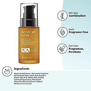 PCA SKIN Hydroquinone-Free Pigment Gel Face Serum - Spot Treatment Facial Corrector with Kojic & Lactic Acid for Brightening Dark Spots & Hyperpigmentation 1 fl oz (Pack of 1)