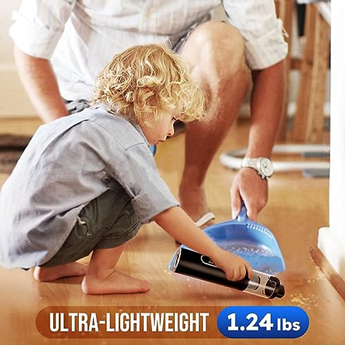 Coransi Car Vacuum Cleaner High Power 13000PA, Hand Vacuum Cordless Ultra-Lightweight 1.24lbs, Portable Car Vacuum Cleaner with Air Blower, Handheld Vacuum Wireless with LED for Pet Hairs