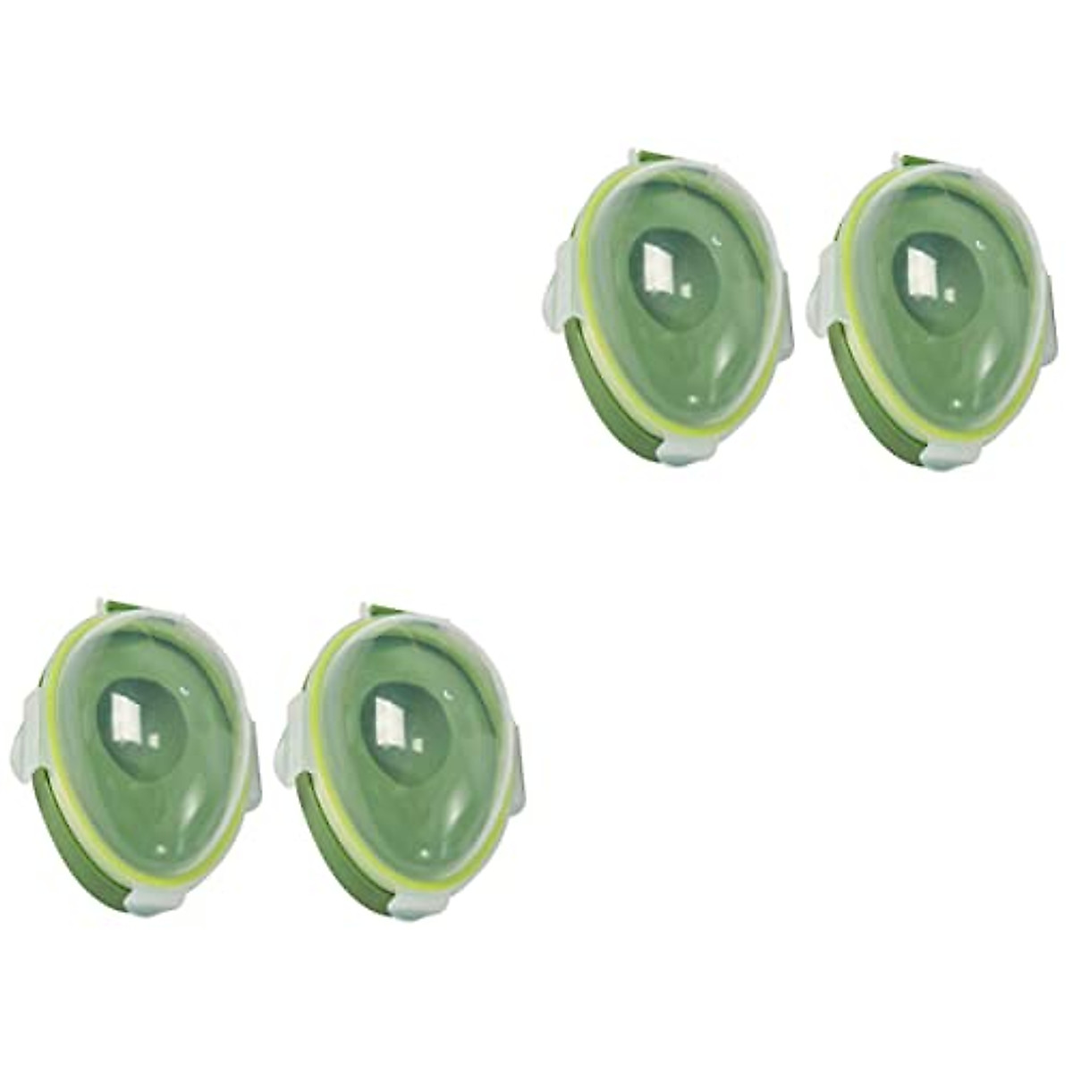 BESTonZON 4 pcs Snap- Avocados Green and Containers Keeper/Stuff Savers Wear-resistant Fruits From for Reusable Airtight Fridge Holder/Saver Lid Food Keeping Organizer Onion Vegetables