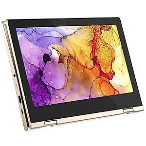 Lenovo 2-in-1 Convertible 11.6” Touchscreen Chromebook, Intel Celeron N Processor Up to 2.70GHz, 4GB Memory, 32GB Storage, Chrome OS, Pale Gold (Renewed)