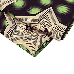 African Fabric 100% Cotton Ankara Kente Print Fabric 6 Yards for Party Dress 40FS1390