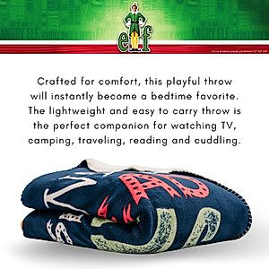 Franco Elf The Movie Holiday Christmas Bedding Soft Plush Sherpa Blanket Throw, 46 in x 60 in, (Officially Licensed Product)