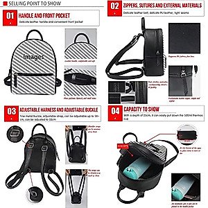 WHOSGNIHT Girls Backpack Bag Universe Mushroom Butterfly Floral Mini Leather Shoulder Handbag Waterproof Satchel