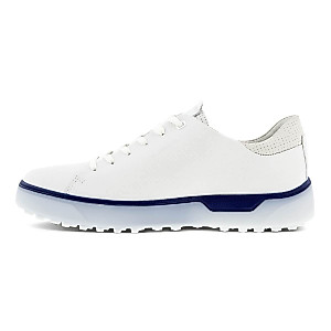 ECCO Men's Golf Tray Hydromax Water Resistant Shoe, White/Blue Depths, 9-9.5