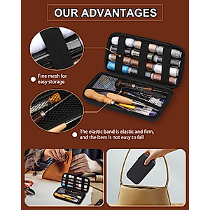BAGERLA Upholstery Repair Kit, 48pcs Leather Sewing Kit with Upholstery Thread, Sewing Awl, Seam Ripper, Needles, Thimble Leather Stitching Kit for Carseat Carpet Shoes Backpack Repair DIY Crafting