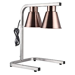 WeChef Commercial Portable Dual Bulb Food Heat Lamp Countertop Free-Standing Food Warmer Buffet Bar Restaurant