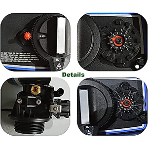 INTBUYING Time Clock Control Valve for Water Filter Softener Resin Tank 9''-11'' Diameter with fine Thread